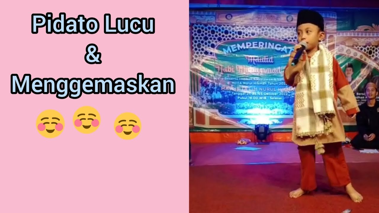 PIDATO LUCU #pildacil #belajarpidato #pidato #pidatosantri - YouTube