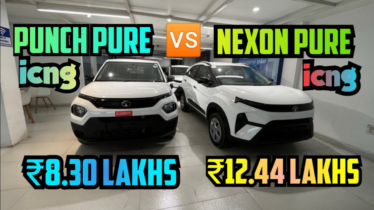 Punch Pure i cng 🆚 Nexon Pure i cng Base Model Comparison ️‍🔥which is ...