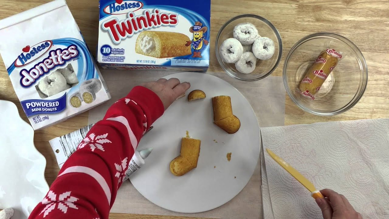 DIY Hostess Twinkies Holiday Stocking Cakes! - YouTube