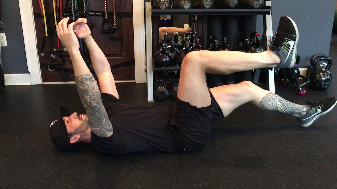 Deadbug Heel Taps - YouTube