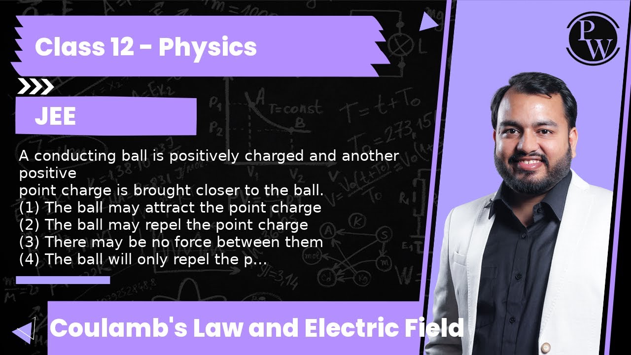 A conducting ball is positively charged and another positive point ...