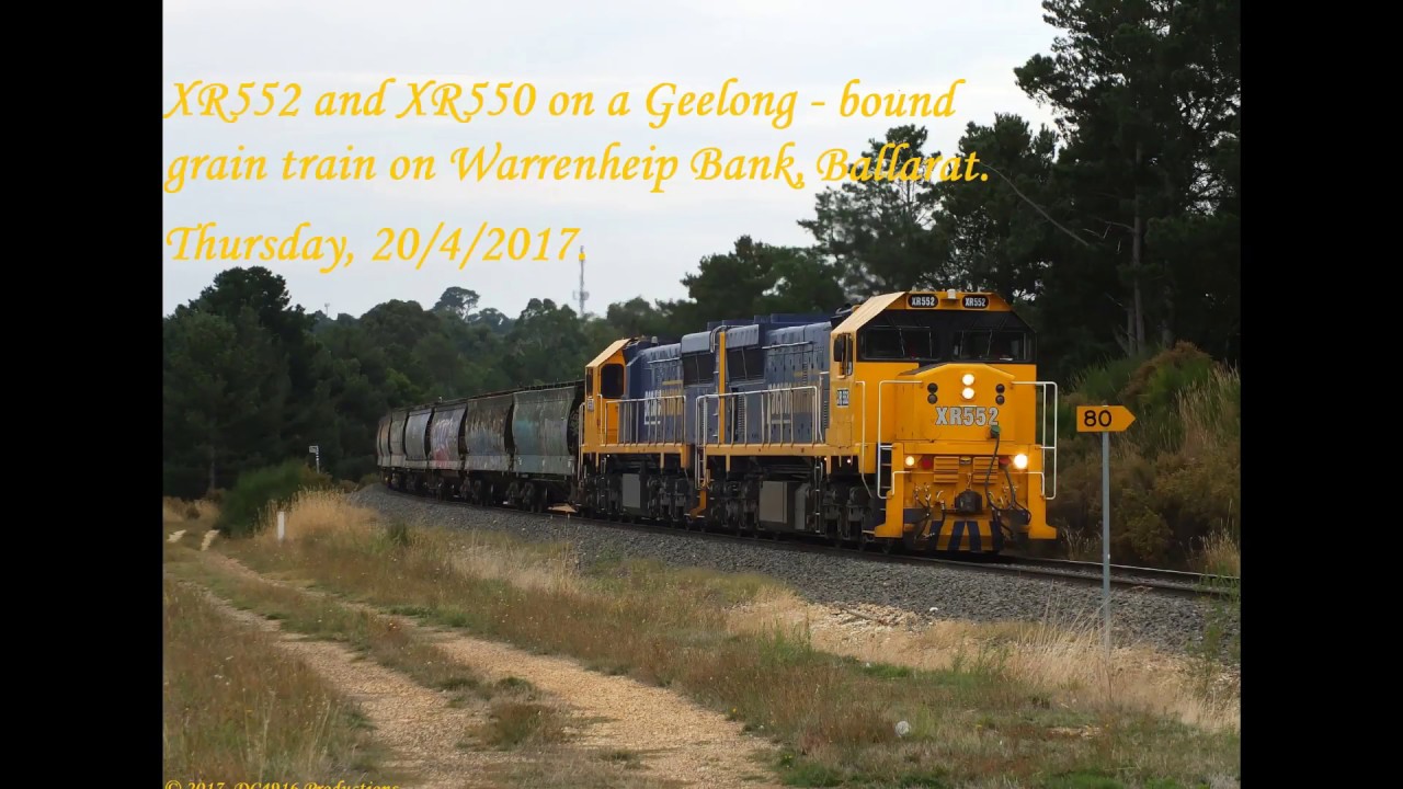 Pacific National XR class diesels on Warrenheip Bank, Ballarat. 20/4 ...