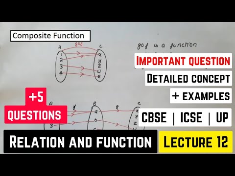 Relation and Function | Lecture 12 | Composite Function | Examples of composite function - YouTube