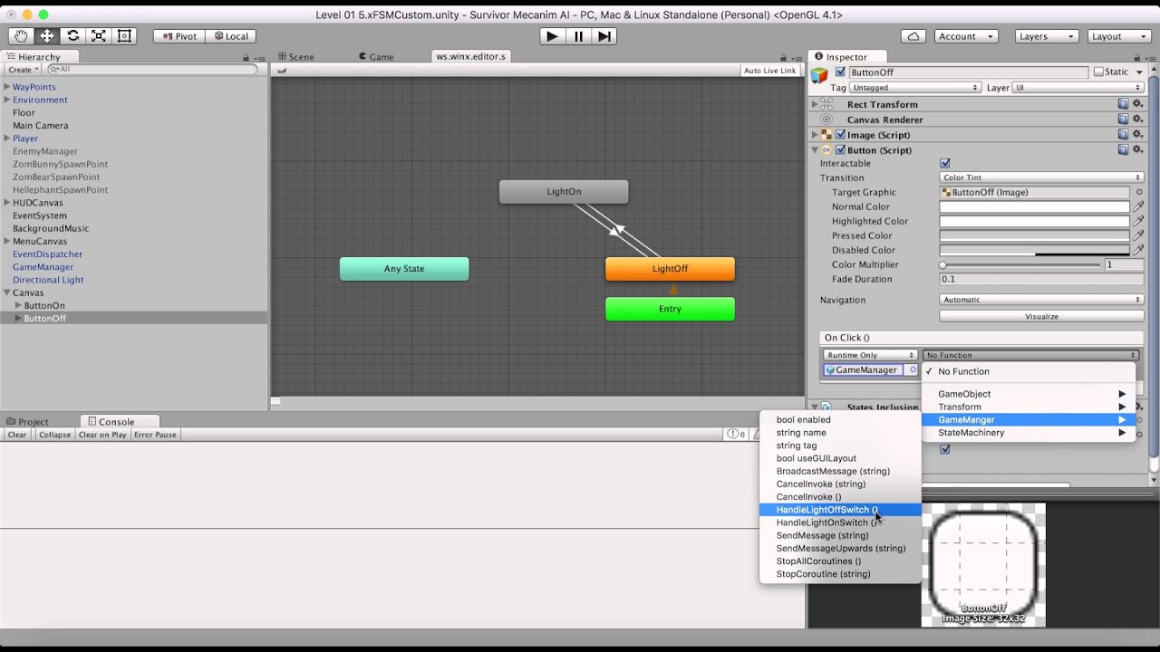 Finite State Machine Basic Unity 5 3 Youtube