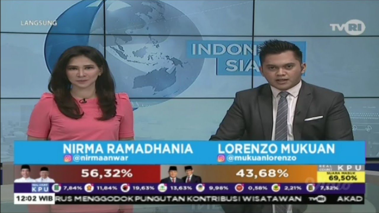 News Anchor TVRI : Nirma Ramadhania & Lorenzo Mukuan - Indonesia Siang ...