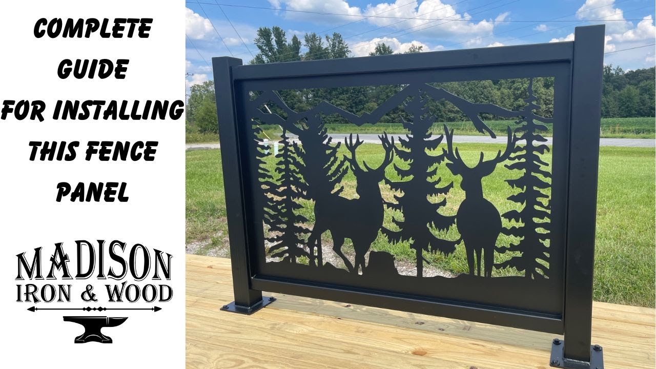 How to Install a Metal Fence Panel - Madison Iron and Wood - YouTube