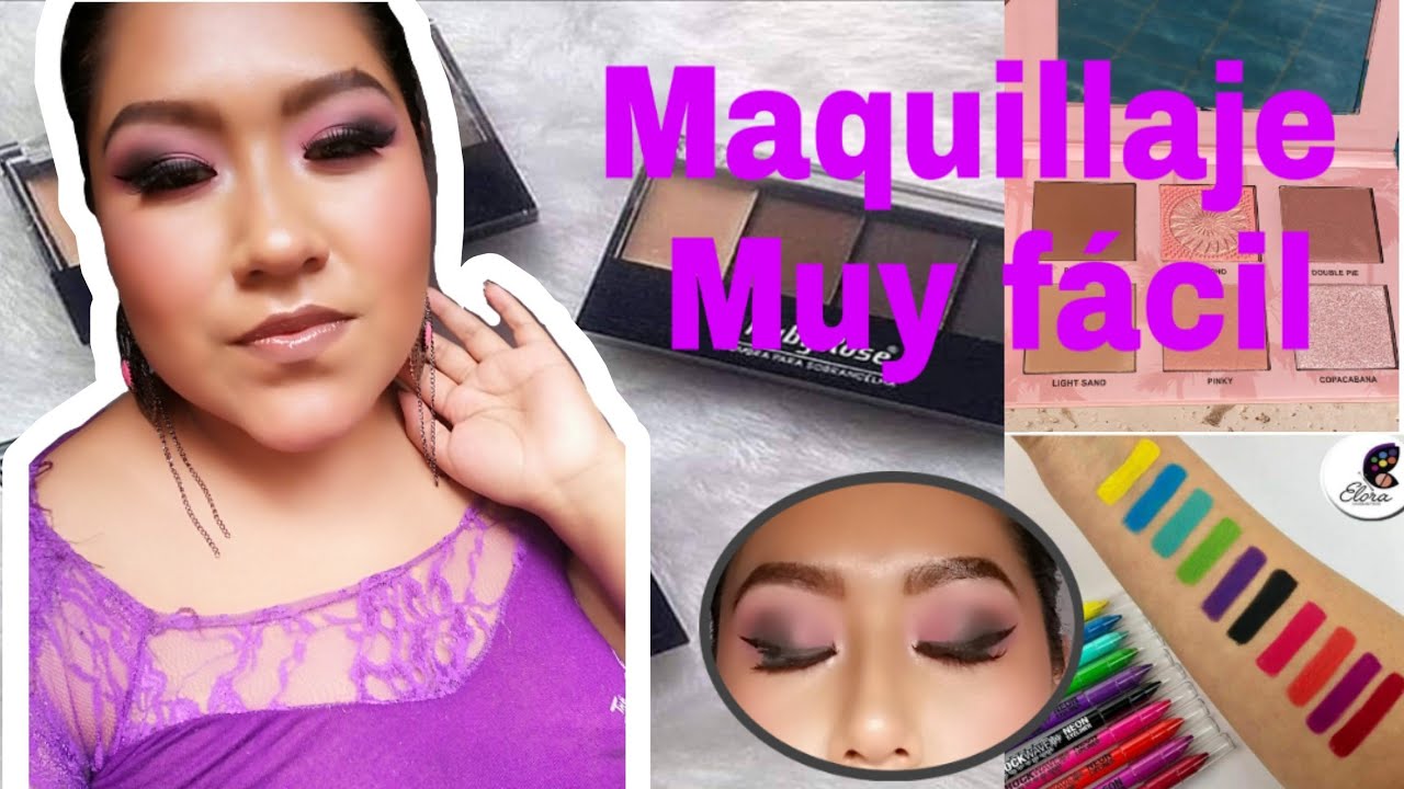 maquillaje rosa muy sencillo| Easy and simple makeup - YouTube
