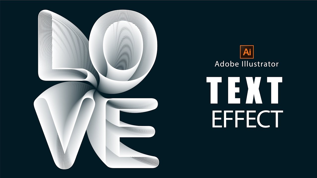 Text Effect In ADOBE Illustrator / 3D text animation illustrator /# ...