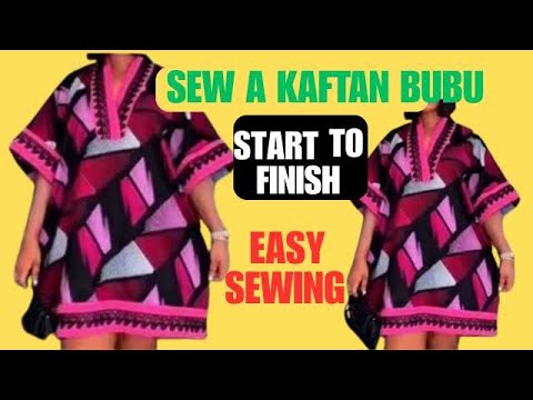DIY Stunning Kaftan / Free Gown Sewing Tutorial | Easy Step by Step ...