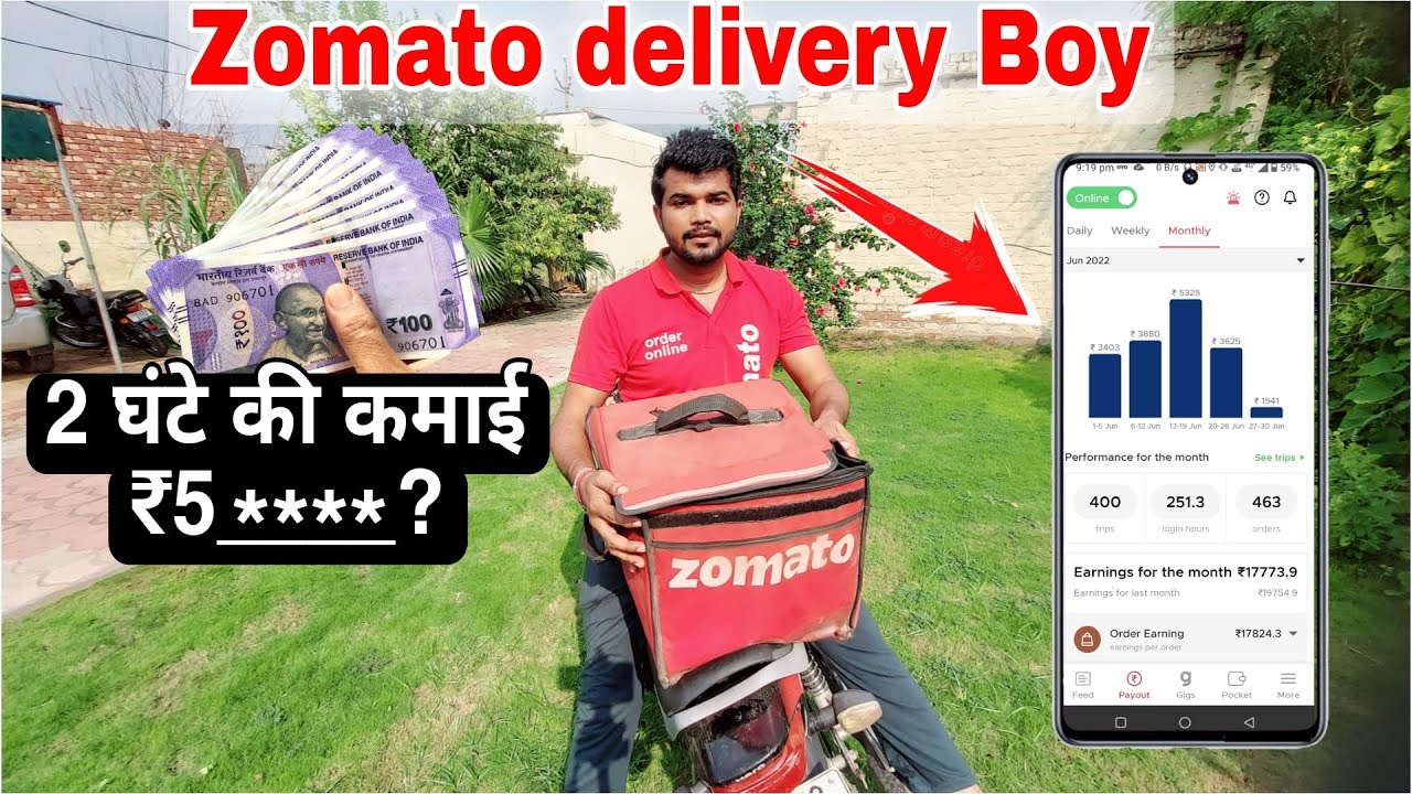 zomato delivery boy full day working earn Rs.....? - YouTube