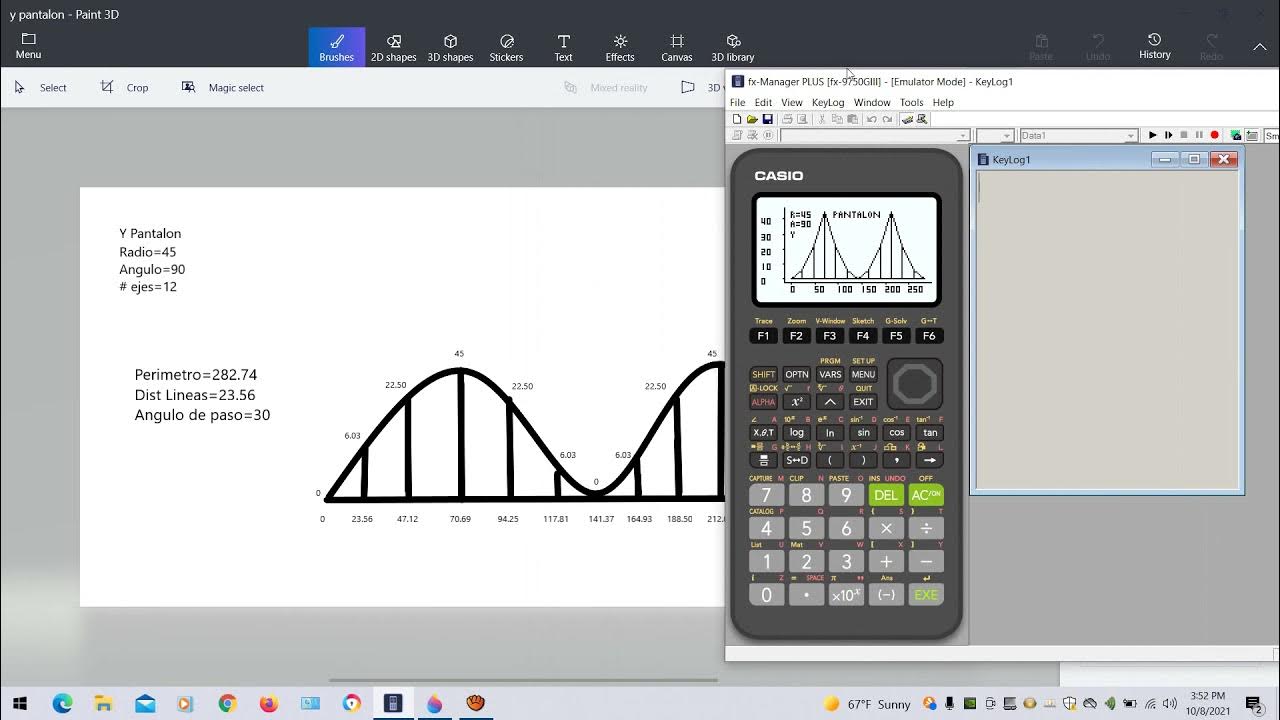 Y Pantalon en Python Casio 9750giii - YouTube