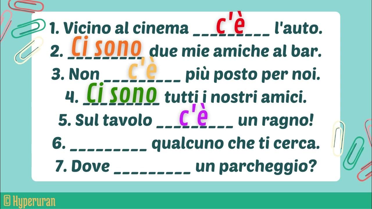 Italian test your level | Easy grammar exercises | Intermediate | A2/B1 ...