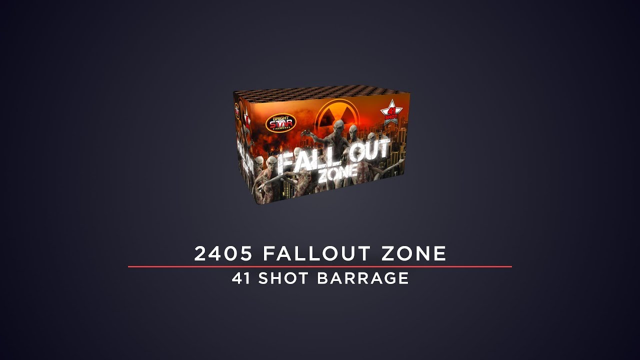 Bright Star Fireworks - 2405 Fallout Zone 41 Shot Barrage - YouTube
