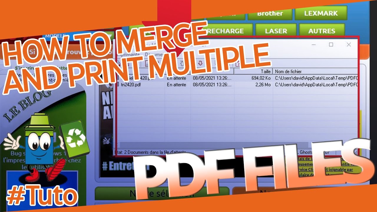 How To Merge And Print PDF Documents - YouTube