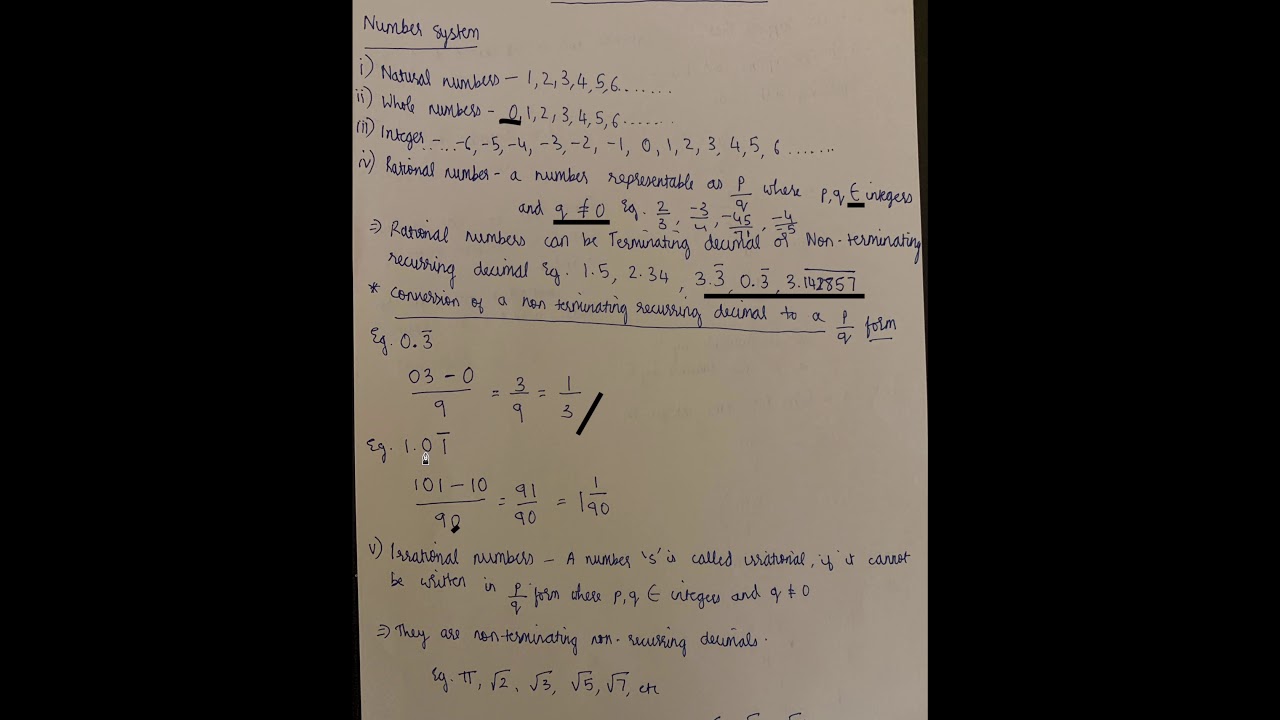Chapter 1 - Real Numbers part 1- class 8/9/10 - NCERT by ...