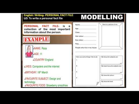 Personal Fact File - (Modelling Video) - YouTube