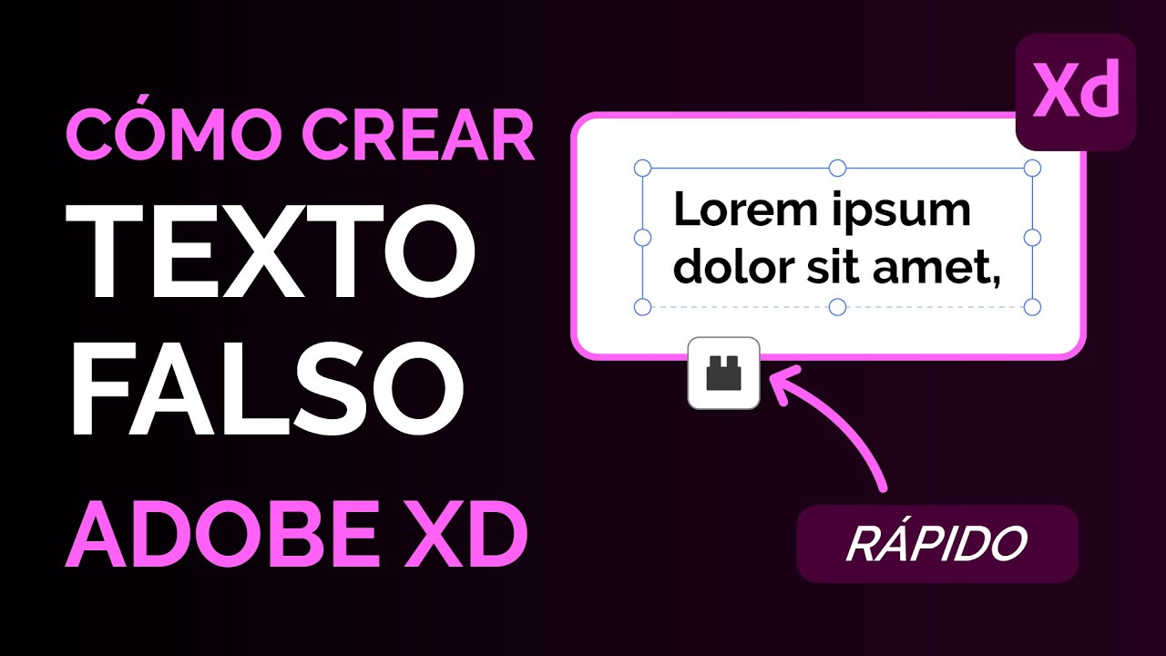 Cómo CREAR TEXTO FALSO en ADOBE XD | TUTO CORTO - YouTube