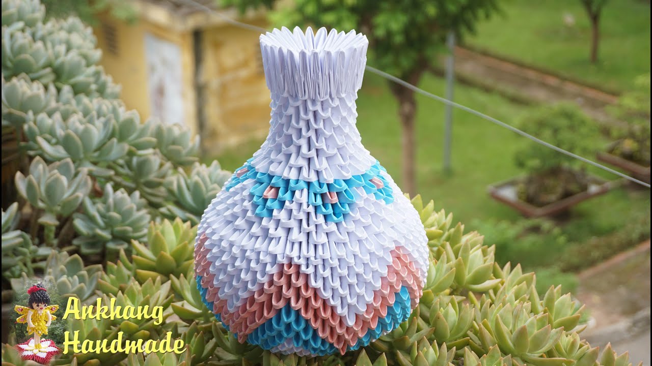 Unfold Elegance: Crafting a 3D Origami Flower Vase – all about origami