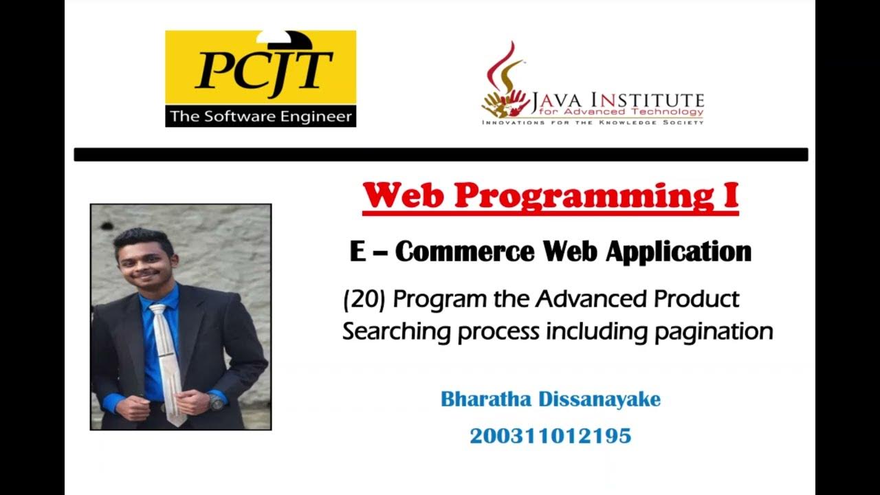 Task 20 | eShop | Web Programming 1 | Java Institute - YouTube