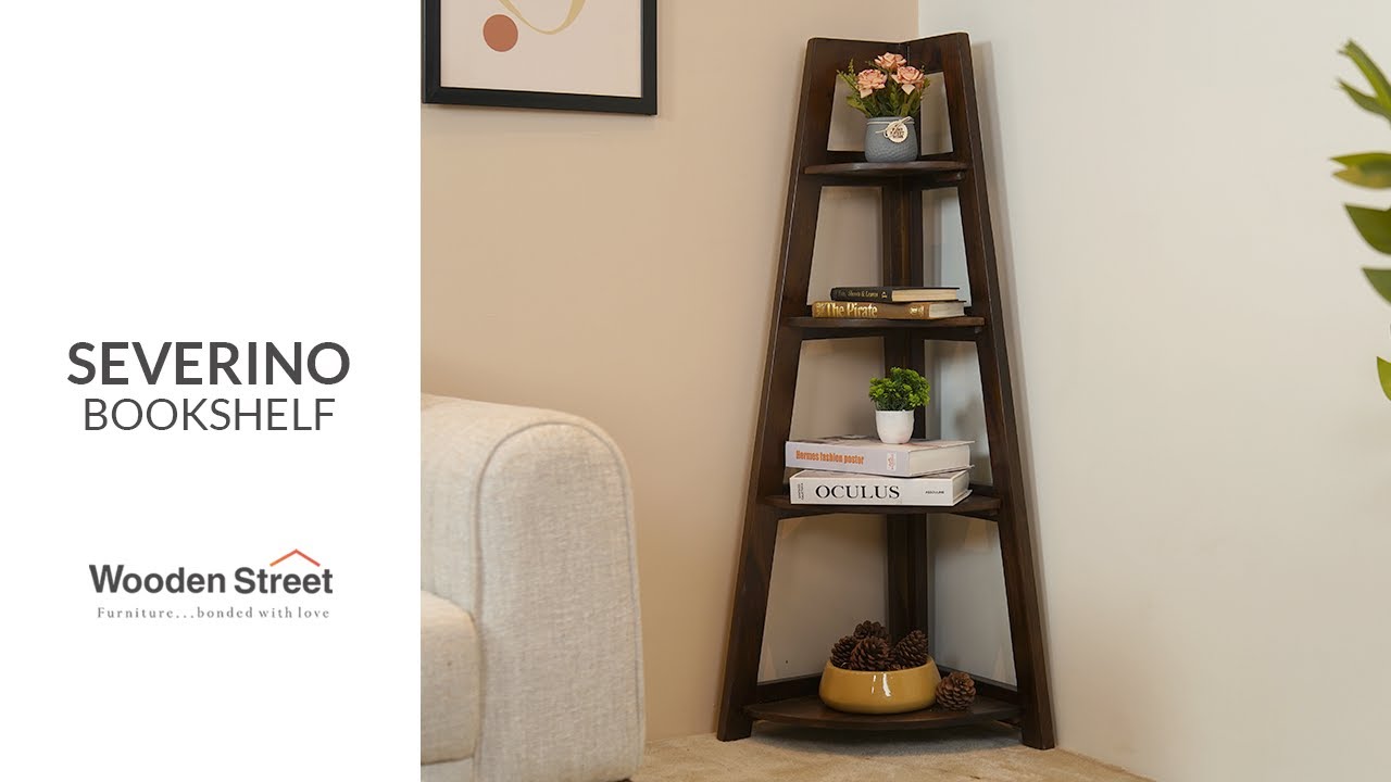 Severino Bookshelf (Walnut Finish) | Latest Bookshelf Design ...