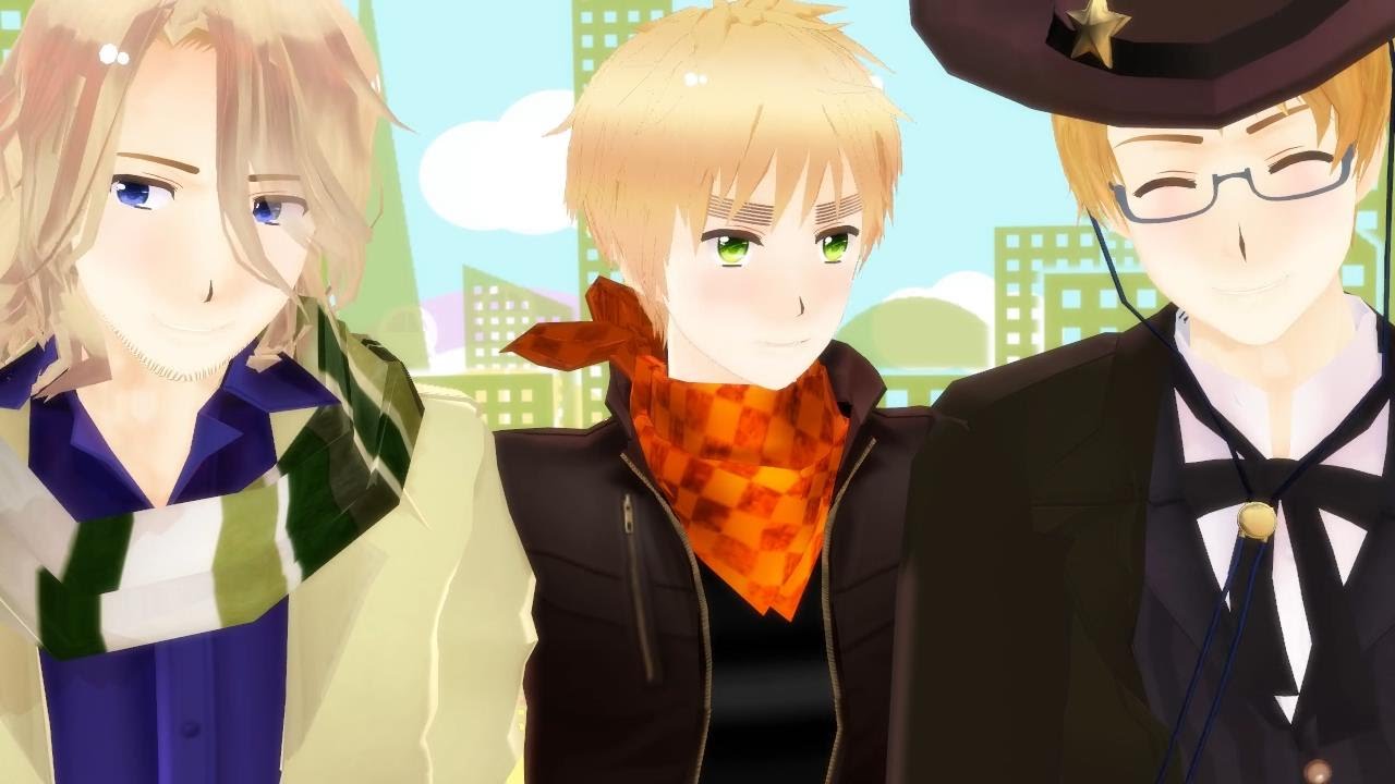 Hetalia / APH MMD - Yesterday（America/England/France） - YouTube