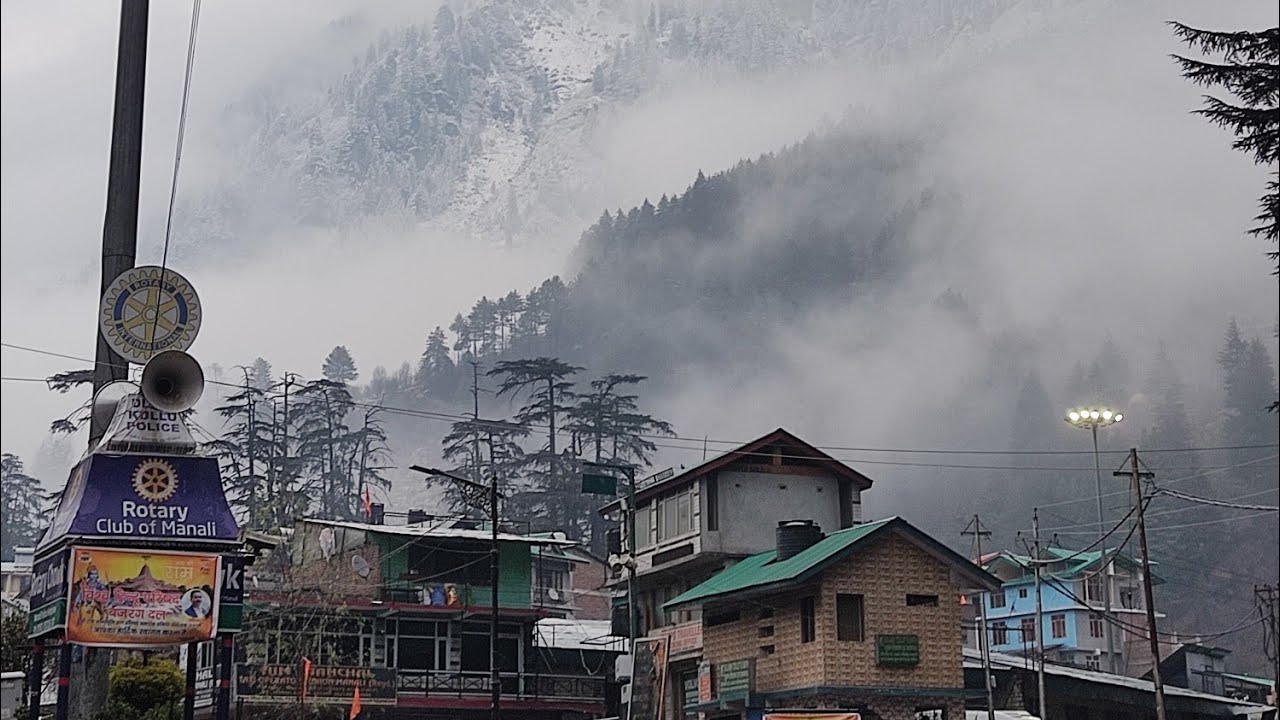 Manali Mountain View After Snowfall - YouTube