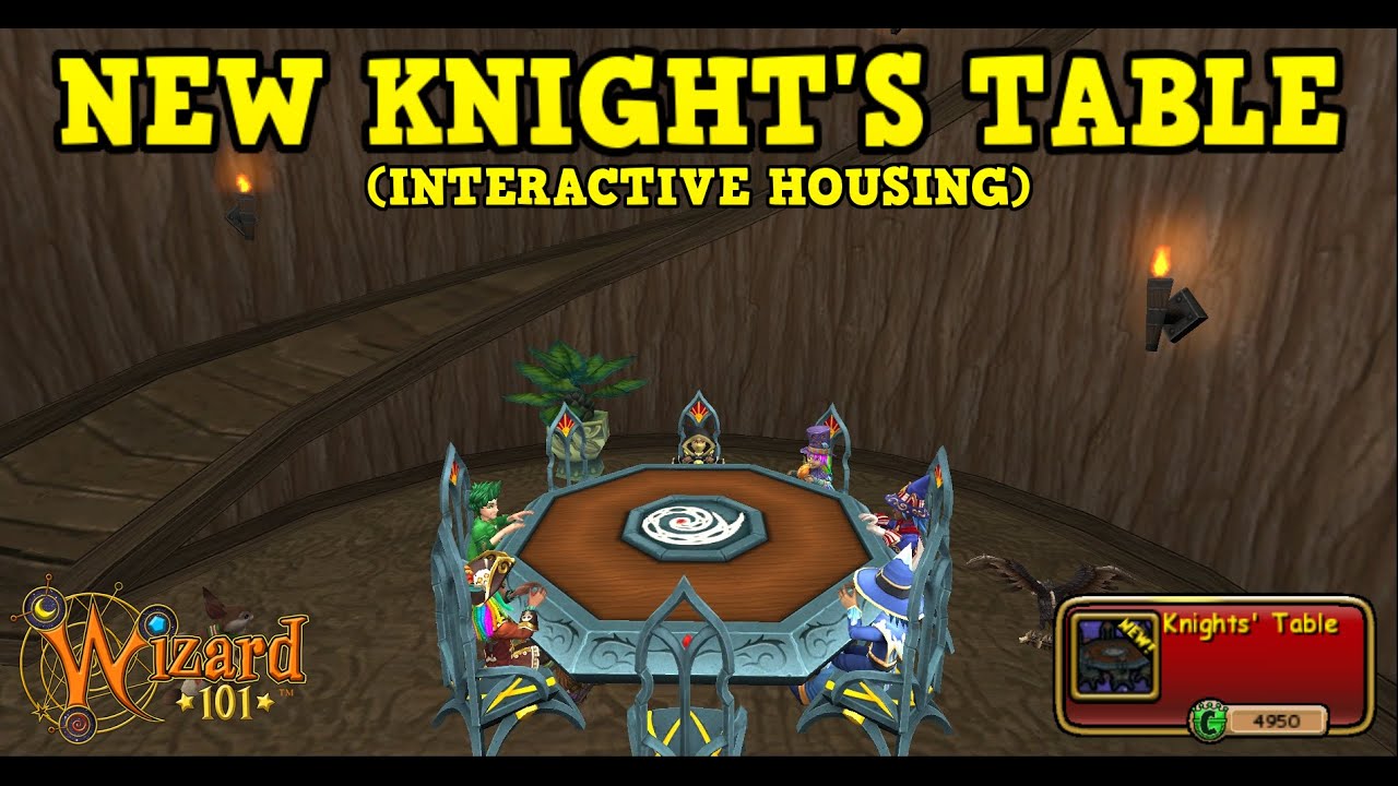 Wizard101 : NEW KNIGHTS' TABLE / INTERACTIVE HOUSING - YouTube