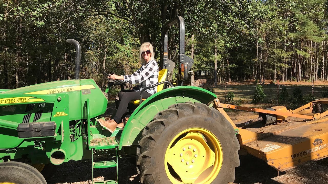 John Deere 5045e Bush Hogging Overgrown Brush (53) - YouTube