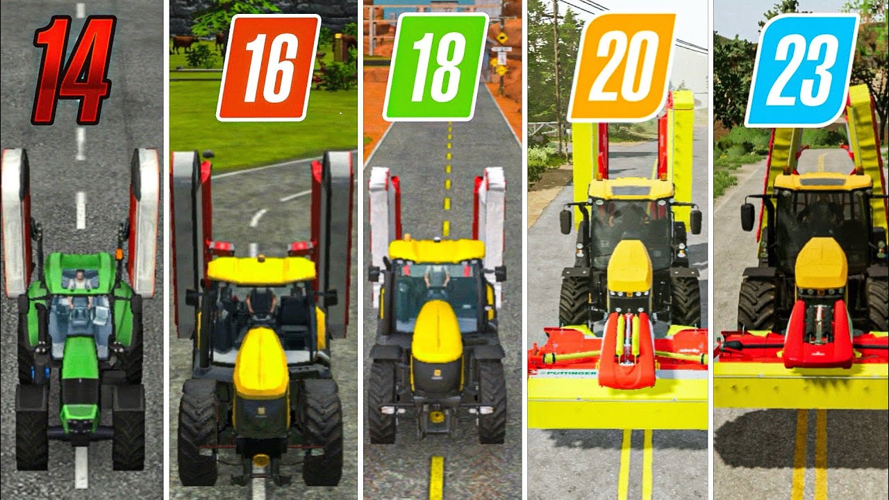 Fs14 Vs Fs16 Vs Fs18 Vs Fs20 Vs Fs23 Mowering With JCB | Fs Compare ...