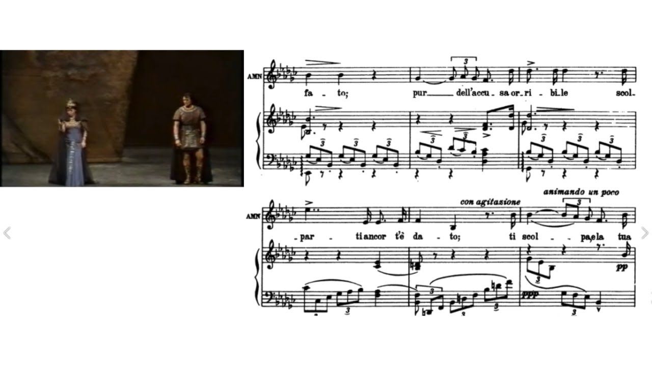 Radames Amneris Duet Act 4 Aida Score Notation Franco Corelli e ...