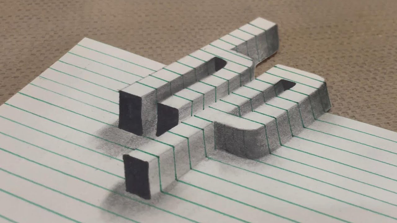 How To Draw Optical Illusions On Lined Paper