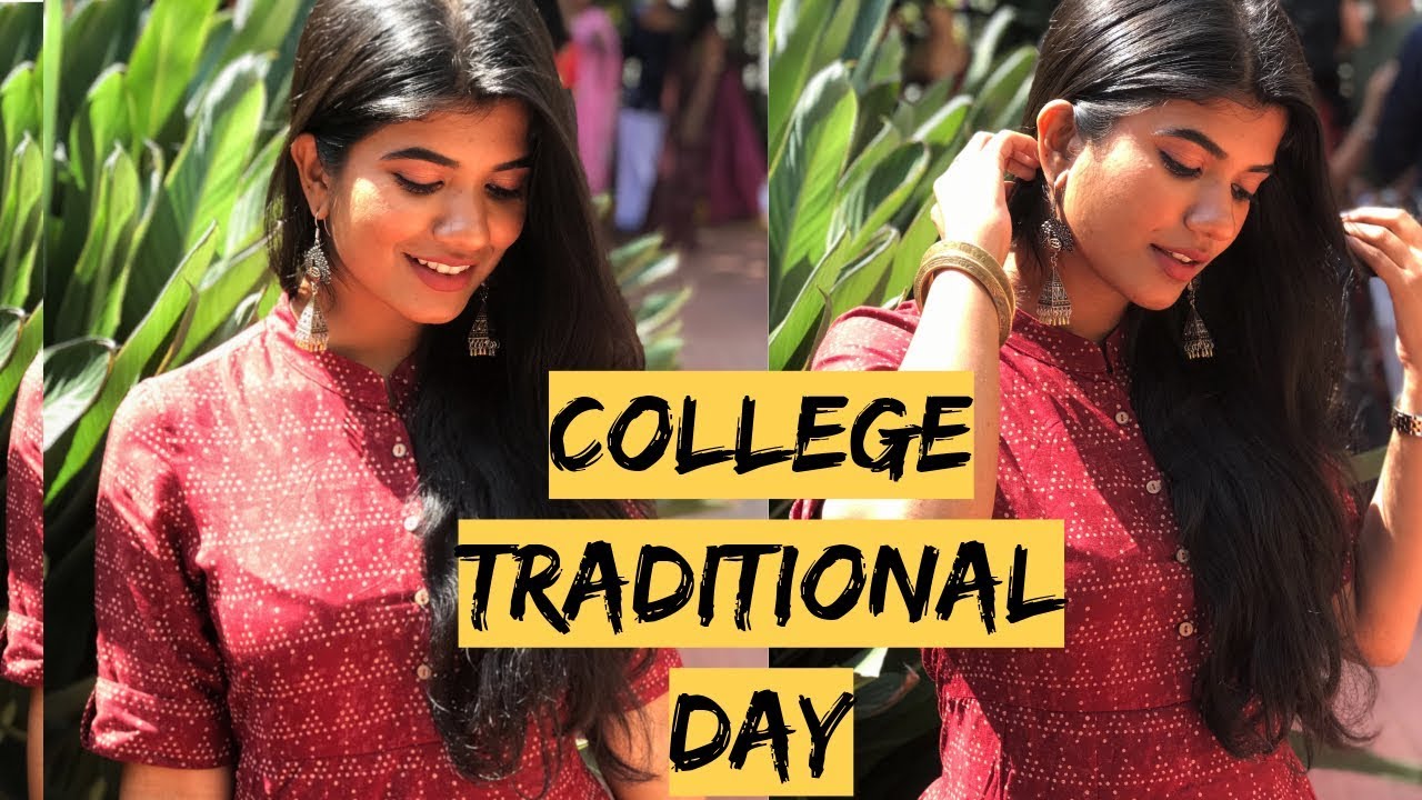 Last ethnic day of my college life |OUTFIT, MAKEUP AND MUCH MORE| RIYA ...