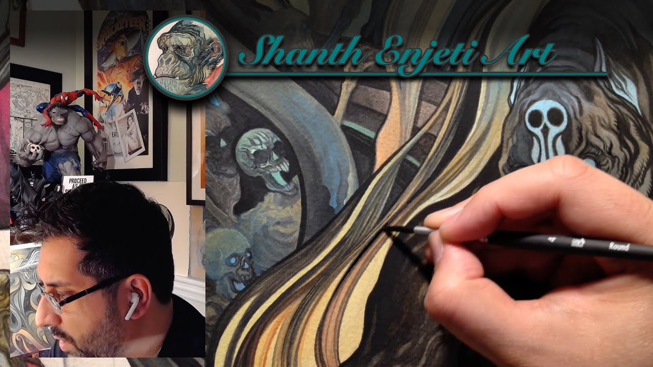 Shanth Enjeti Art | LIVE | Making Comics & Chat Stream - YouTube
