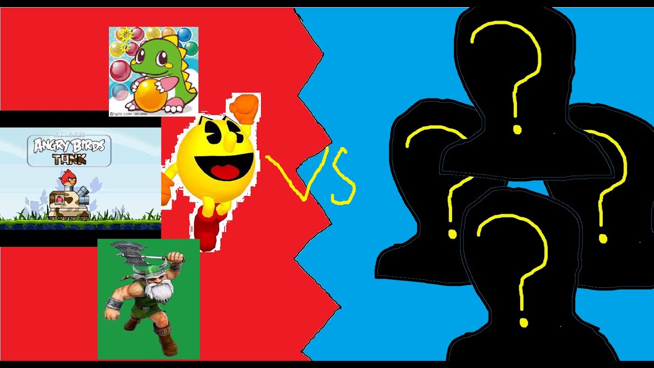 Mugen Pac-Man,Angry Birds Tank,Bubblun and Gillius vs Team Random - YouTube