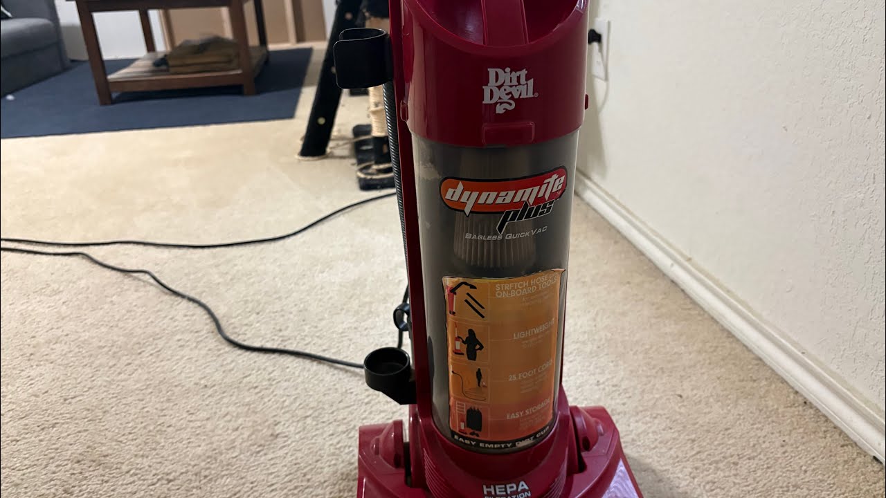 Dirt Devil Dynamite Plus: Upstairs Living Room Vacuuming! - YouTube