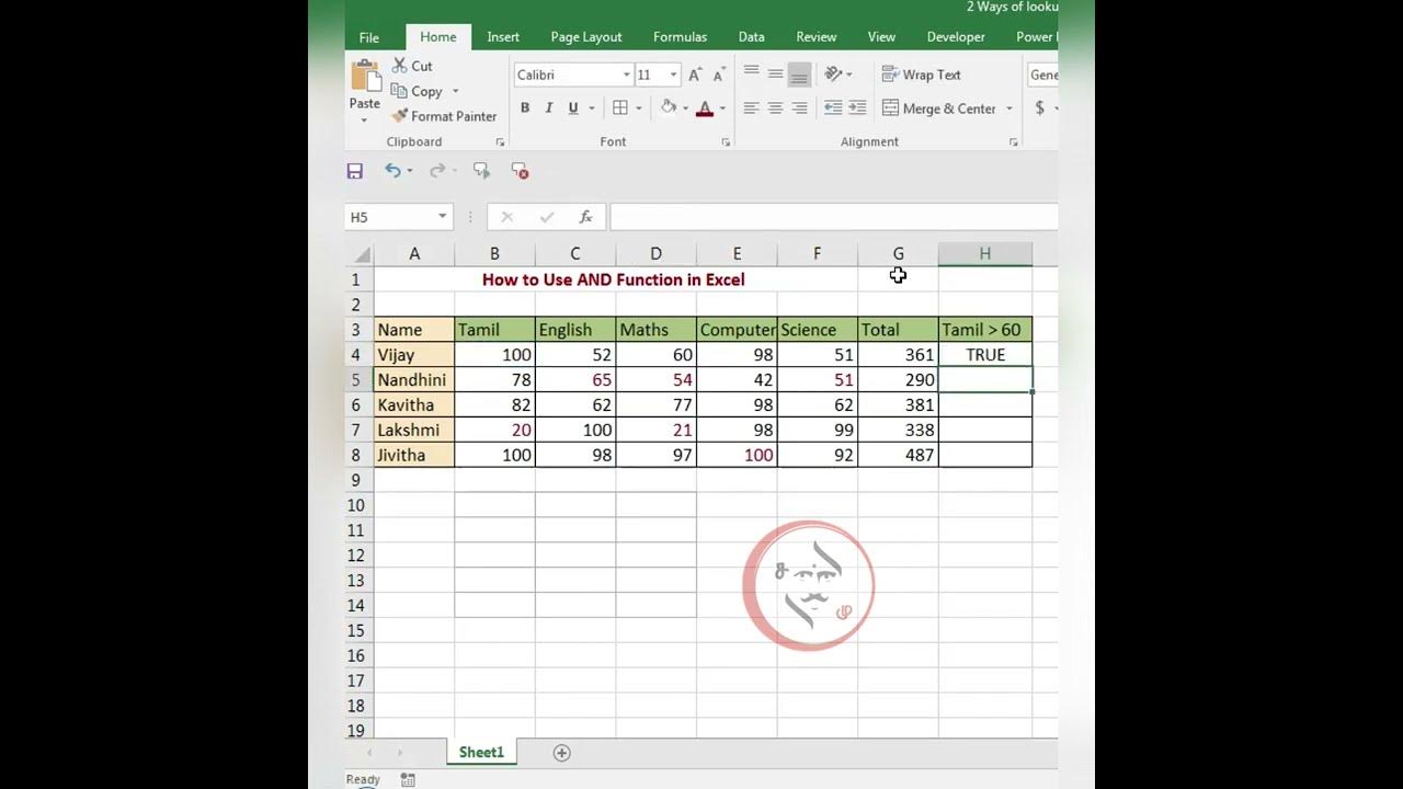 How To Use And Function In Excel Microsoft Excel Shorts Excel Excelfunctions Youtube