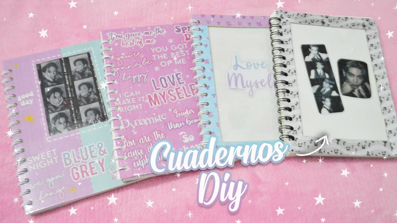 DECORA TUS CUADERNOS DE BTS! (4 Ideas Fáciles) 💜 - YouTube
