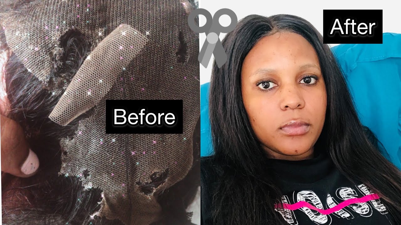 How to: Fix a ripped lace/frontal easy and fast| South African YouTuber ...