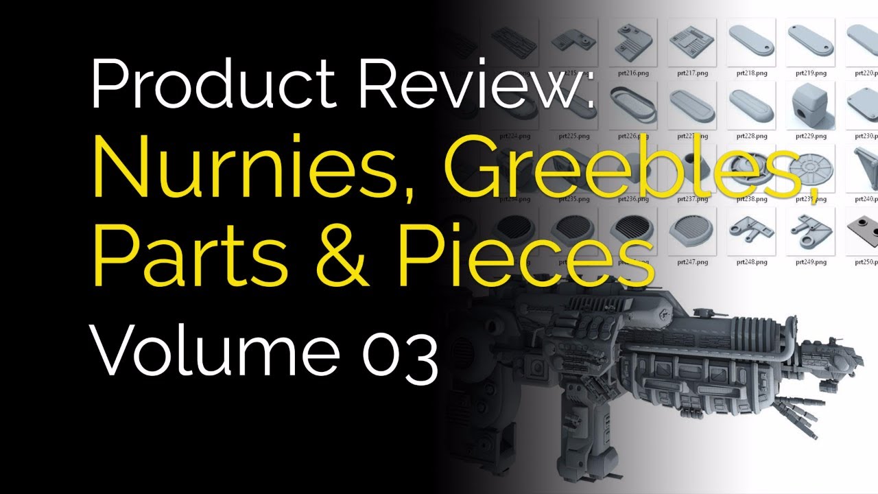 Product Review: Nurnies, Greebles Parts & Pieces Volume 03 - YouTube