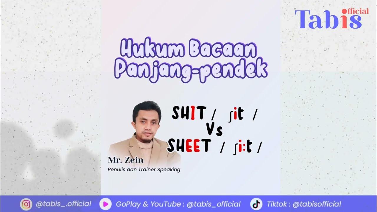Hukum bacaan Panjang Pendek dalam Bahasa Inggris | Mr.Zein - YouTube