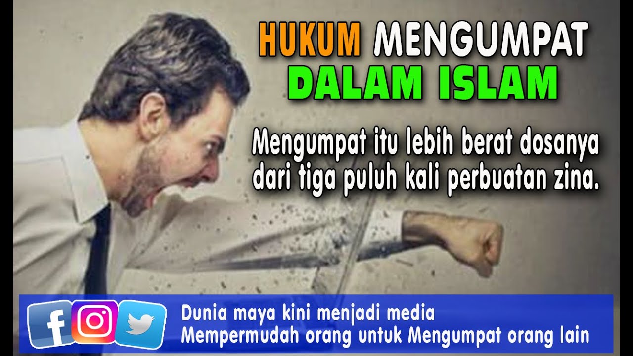 HUKUM MENGUMPAT DALAM ISLAM, (Lebih berat dosanya dari tiga puluh kali ...
