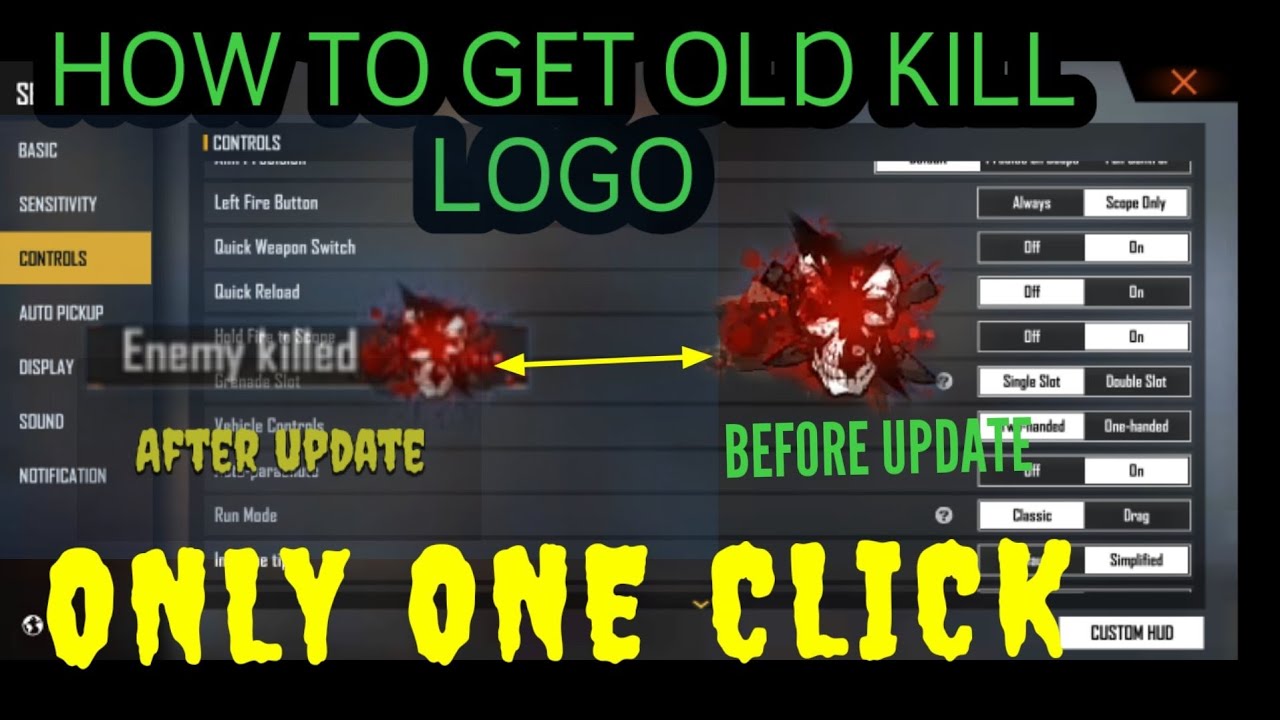 How can get old kill logo after update ||garena free fire||TG KILLER ...