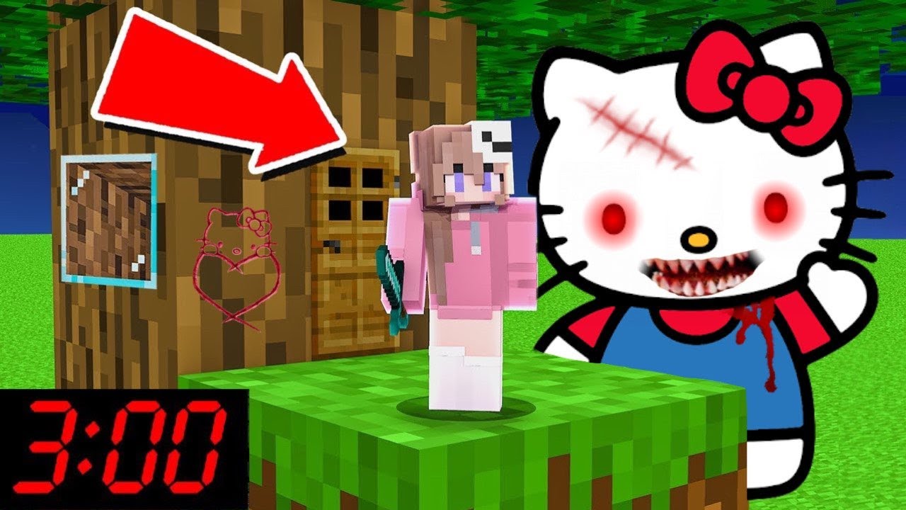 CONSTRUA para SOBREVIVER a HELLO KITTY.EXE no MINECRARFT! - YouTube