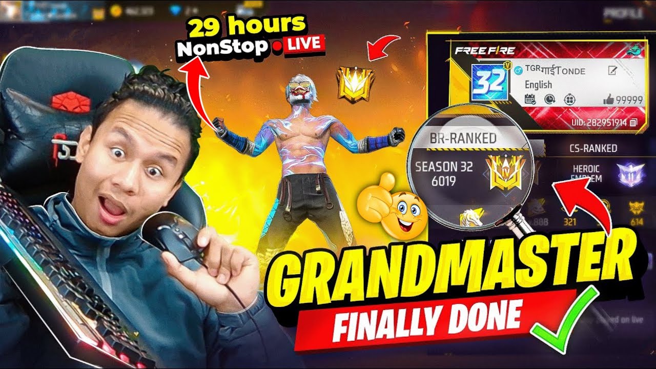 Tonde gamer Grandmaster Done || Free Fire Tonde gamer vs 4 pro Player ...