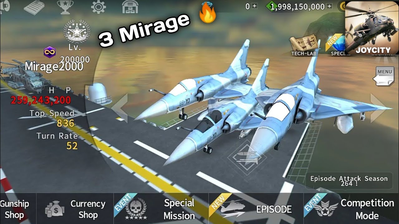 GUNSHIP BATTLE - Three Mirage Aircrafts With Custom Weapons - YouTube