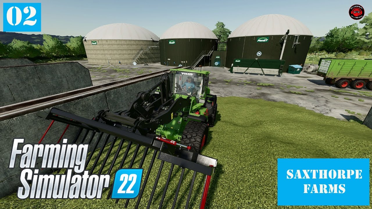 #FS22 Saxthorpe Farms #EP02 Collects grass for bga's first silo with ...