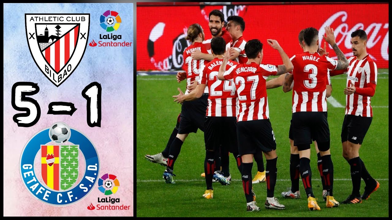 Athletic Club 5 - 1 Getafe CF | Goles Y Resumen | LaLiga Santander ...