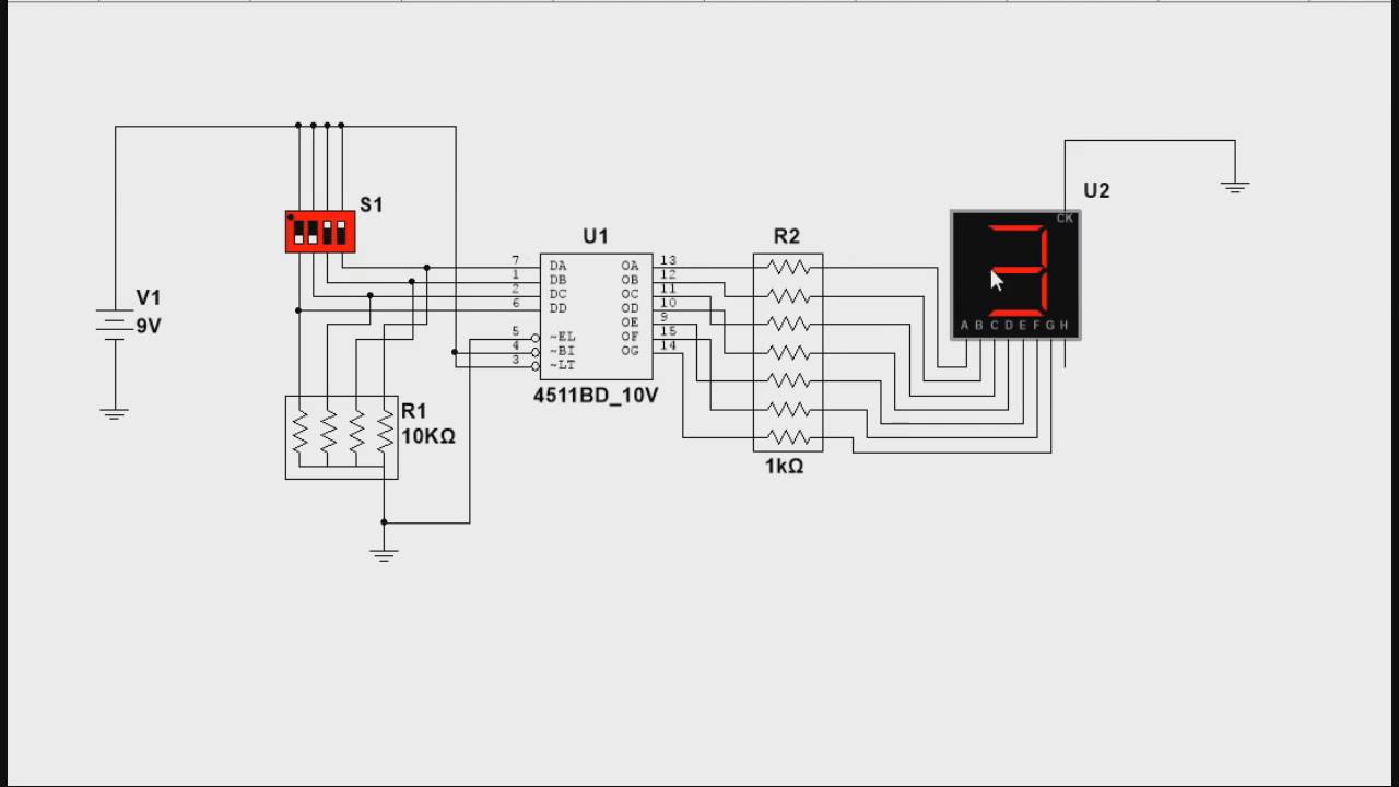 134 O 4511 Decodificador BCD para o display led - YouTube