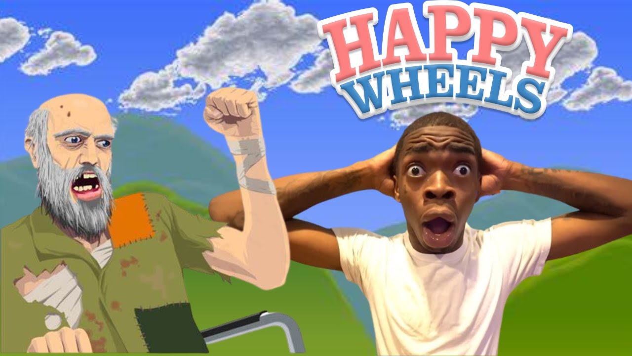 Happy wheels funny moments - YouTube