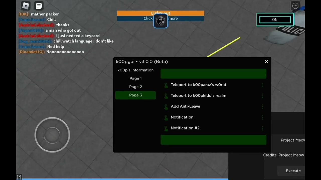 Roblox Fe Script Showcase (K00p gui v3.0.0) - YouTube